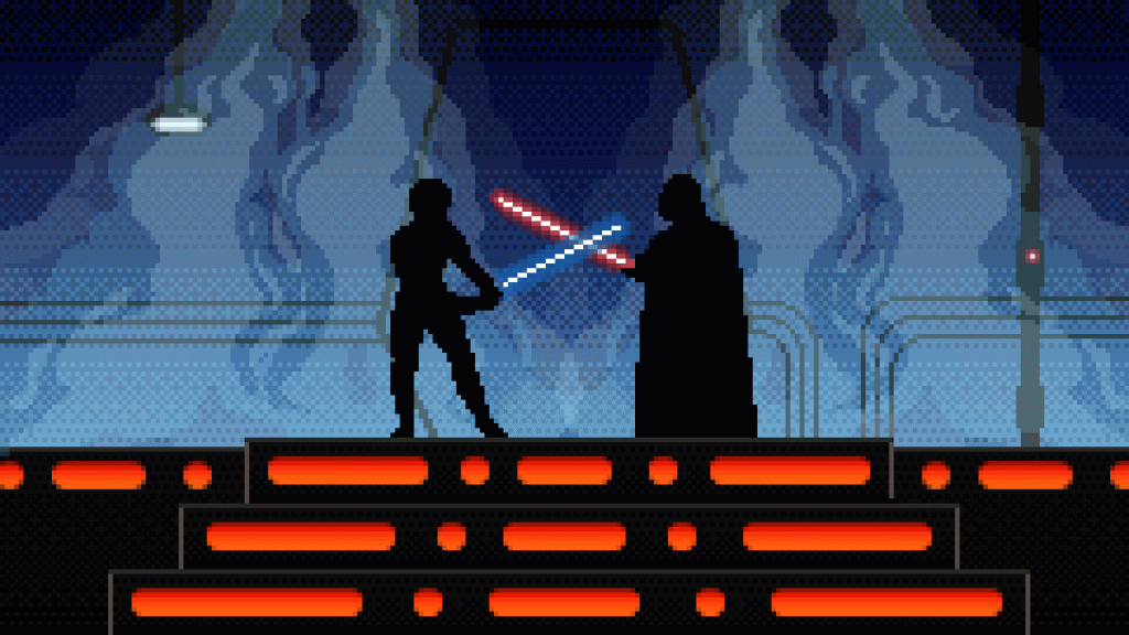 Pixel Art - Star Wars Luke vs Vader - Jan Schlosser Portfolio
